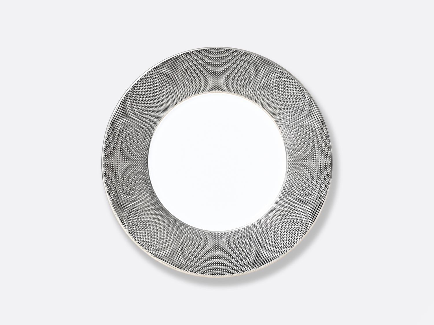 Full rim plate 21 cm Maille Platine Maille Platine | Bernardaud Porcelain