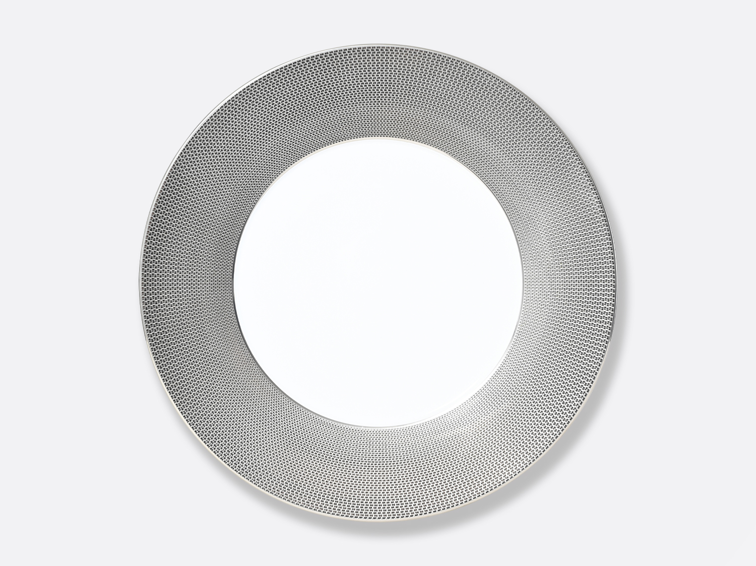 Assiette 31 cm Maille Platine Maille Platine | Porcelaine Bernardaud